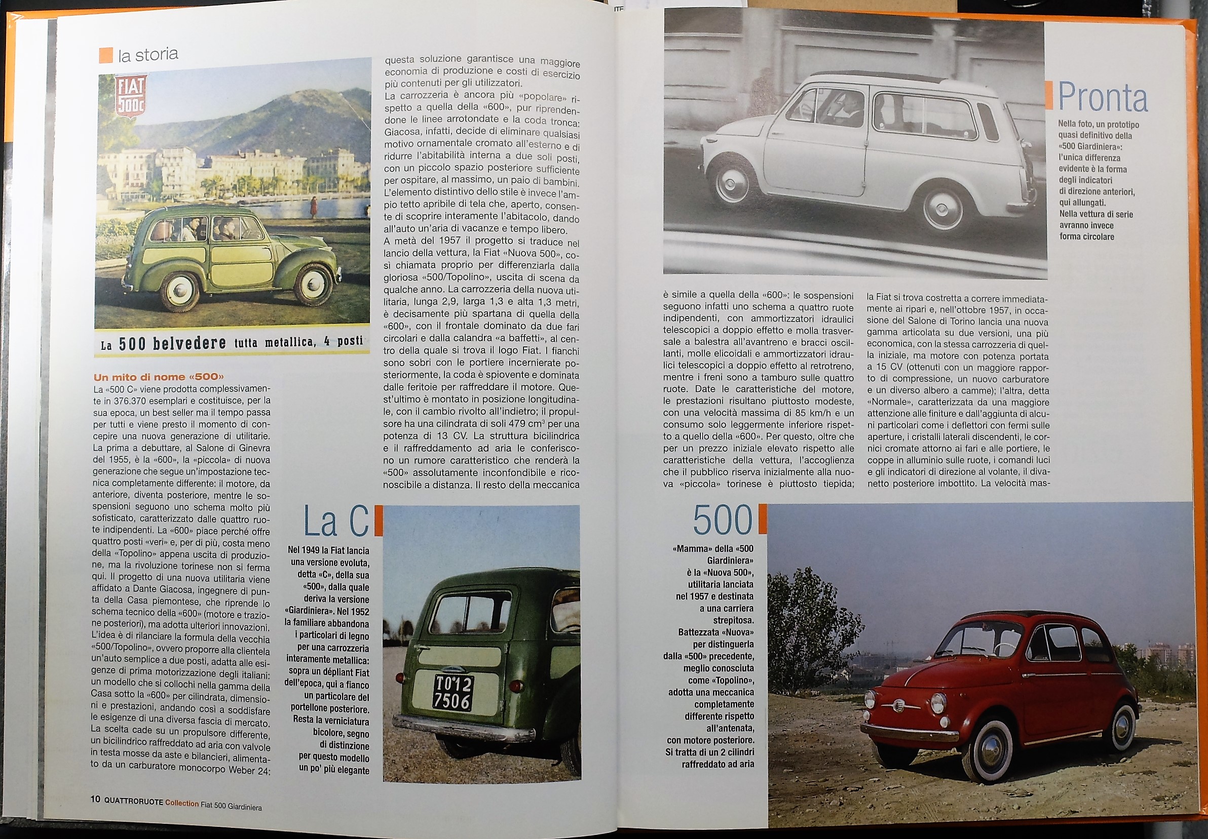 fascicolo Quattroruote Collection FIAT 500 GIARDINIERA modellino auto 1 ...