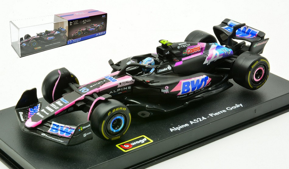 Modellino auto formula 1 F1 scala 1:43 Burago BWT RACING ALPINE A524 N ...